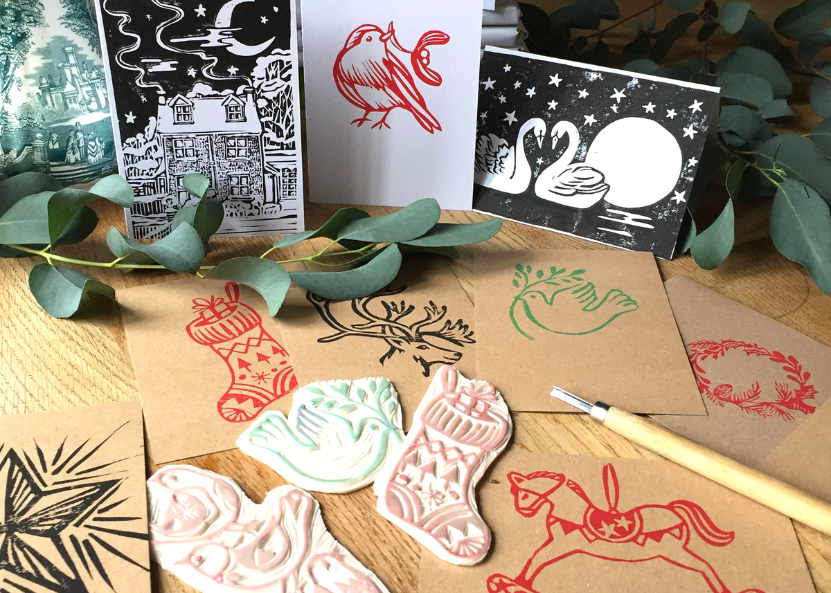 Christmas Card lino-printing workshops – Susie Hetherington